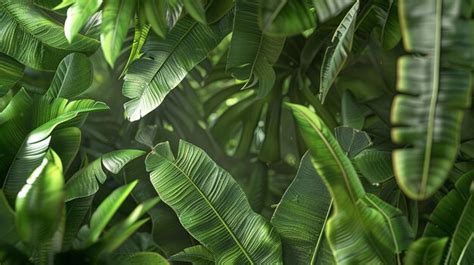 Emerald Canopy Tropical Leaf Closeup Premium Ai Generated Image