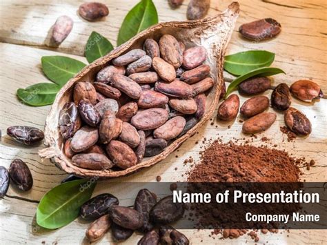 Cocoa Cocoa Powder Beans Wooden Powerpoint Template Cocoa Cocoa