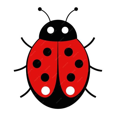 Lady Beetle On White Background Premium Ai Generated Vector