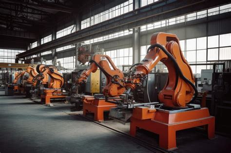 Premium Photo Robotic Arms Automation In Industrial Manufacturing
