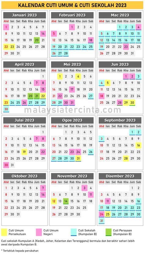 Jadual Cuti Umum 2026