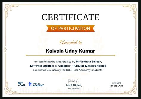 Uday Kumar Kalvala On Linkedin Nxtwave Ccbp Ccbpian Rahulattuluri