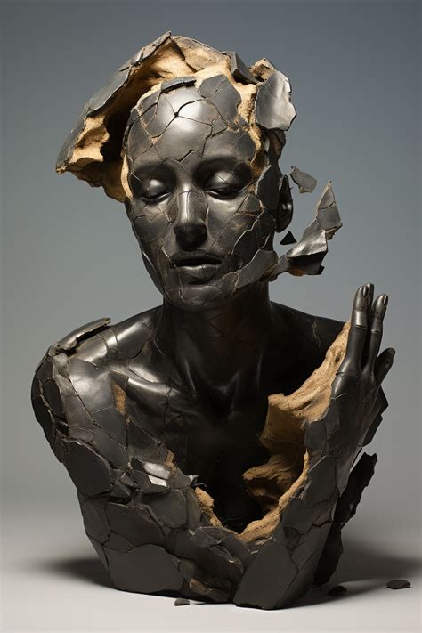 Geometric Sculpture In Black Bronze Minimalist Abstract Art Anatomy Sculpture Geometric