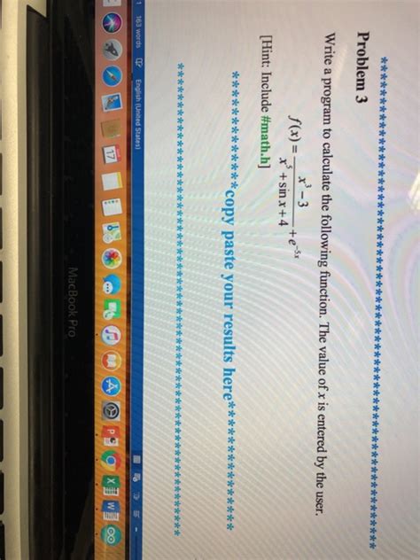 Solved Problem Write A Program To Calculate The Following Chegg