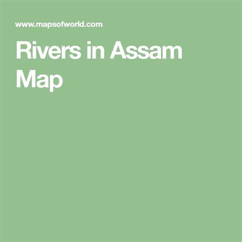 Rivers In Assam Map