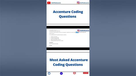 Accenture Coding Questions Accenture Youtube
