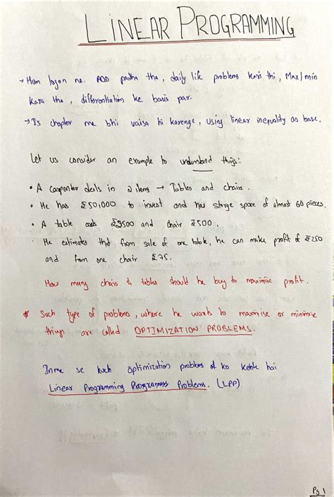 Solution Linear Programming Notes Studypool