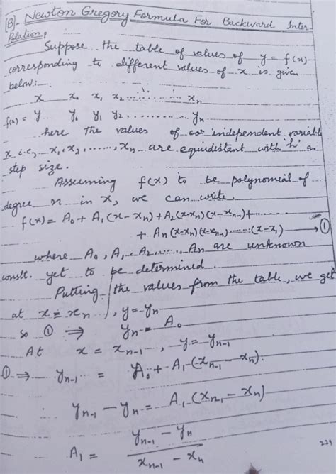 SOLUTION Newton Gregory Formula For Backward Interpolation Studypool