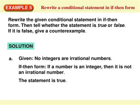 Ppt Rewrite A Conditional Statement In If Then Form Powerpoint Presentation Id4881050
