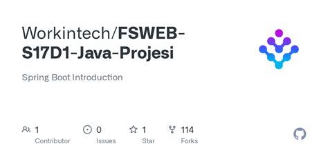 GitHub Workintech FSWEB S D Java Projesi Spring Boot Introduction