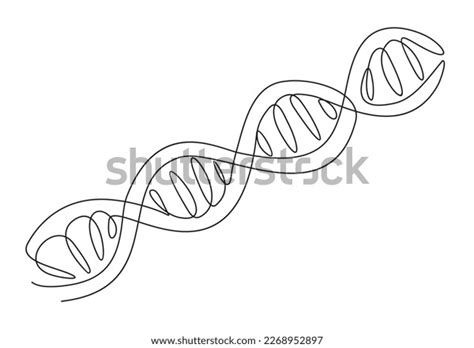 Continuous One Line Drawing Dna Stock Vector Royalty Free 2268952897 Shutterstock