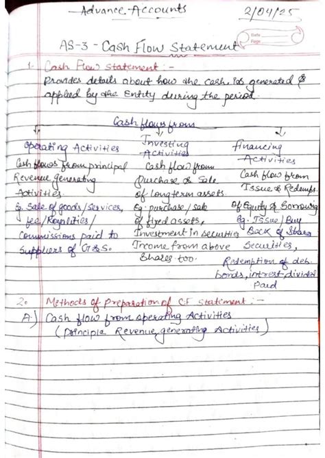 Download As 3 Cash Flow Statement Marks Weightage Notes At