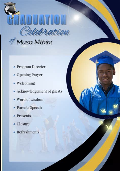 Graduation Program Cover Design Template