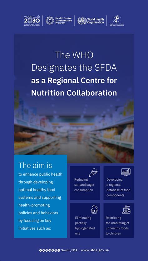 Sfda Designated As Who Regional Centre For Nutrition Collaboration