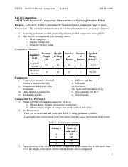 Laboratory Compaction Test Procedure Standard Proctor Course Hero