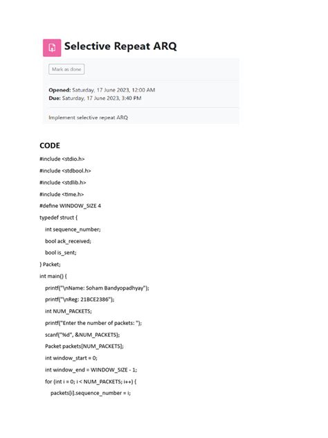 Selective Repeat Arq Pdf