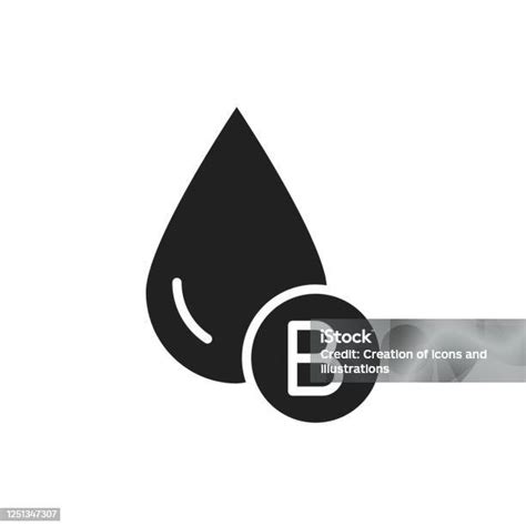 B 혈액 그룹 블랙 글리프 아이콘 기증자 개념 웹 모바일 앱 프로모션을 위한 픽토그램 Ui Ux 디자인 요소입니다 개념에 대한 스톡 벡터 아트 및 기타 이미지 Istock