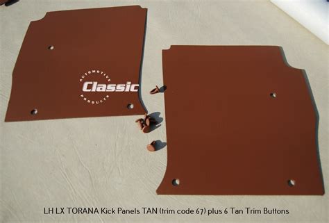 Holden Lh Lx Side Kick Panels Tan Pair Inc 6 Tan Trim Buttons