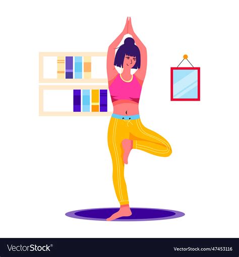 Tree Pose Royalty Free Vector Image VectorStock
