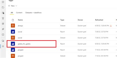Power BI How To Rename A Report In Workspace GeeksforGeeks