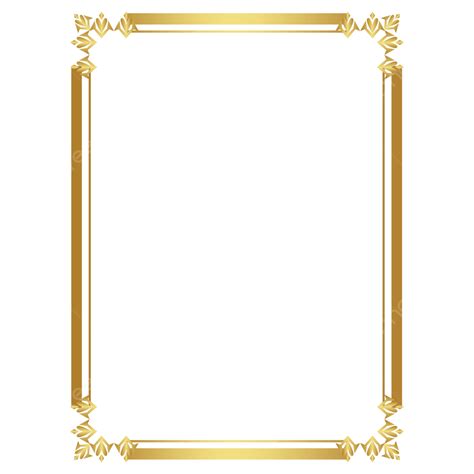 Golden Rectangle Frame Vector Hd Png Images Rectangle Golden Border
