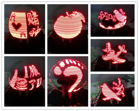 Diy Rotating 56 Leds Pov Clock Parts Red Pov Led Parts Kit Unfinished Ttl Serial Downloader