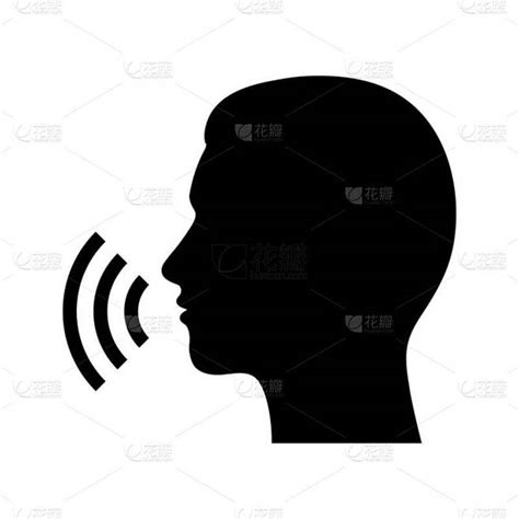 具有白色背景的讲话的男人的黑色侧影