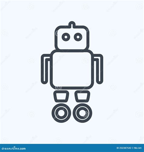Icon Robot Suitable For Toy Symbol Line Style Simple Design Editable Icon Robot Suitable For Toy Symbol Line Style Simple Design Editable