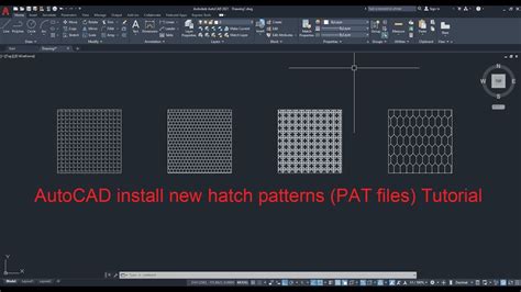 Autocad Install New Hatch Patterns Pat Files Tutorial Youtube