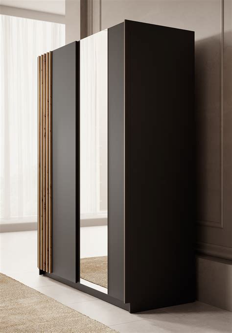 Boets Kledingkast Met Schuifdeuren Zwart Eiken 150x64x199 Cm Meubella