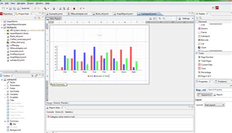 Charts Error Displayed While Executing A Jasper File Category