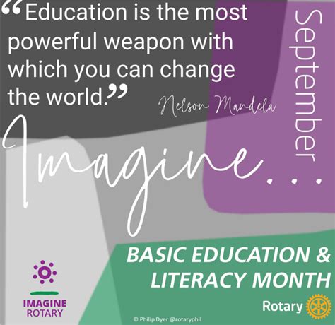 Sept Is Basic Education And Literacy Month Rotary District 5050