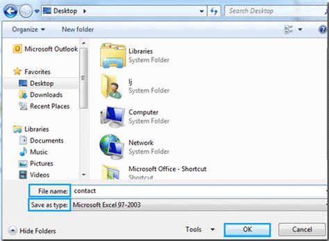 How To Export Contacts From Outlook To Excel Spreadsheet