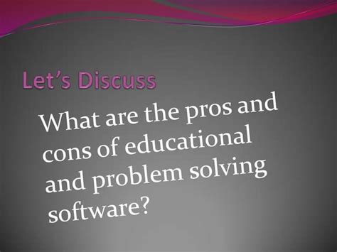 Integrating Problem Solving And Educational Software Pptx Educational Assessment Education