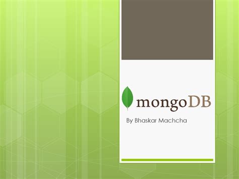 Mongodb Introduction Speaker Deck
