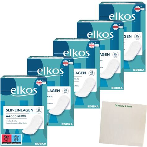 Elkos Slipeinlagen Normal 5er Pack 5x45 Stück Usy Block