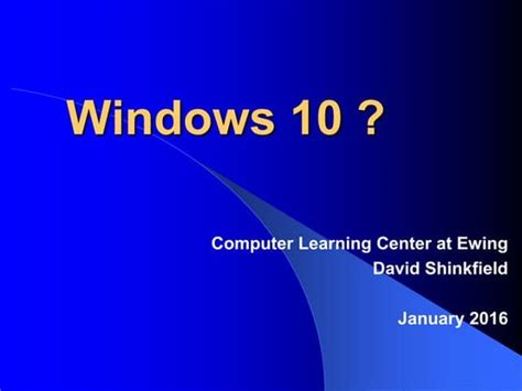 Installation Of Windows 10 Operating System Pptx Internet For Beginners Internet