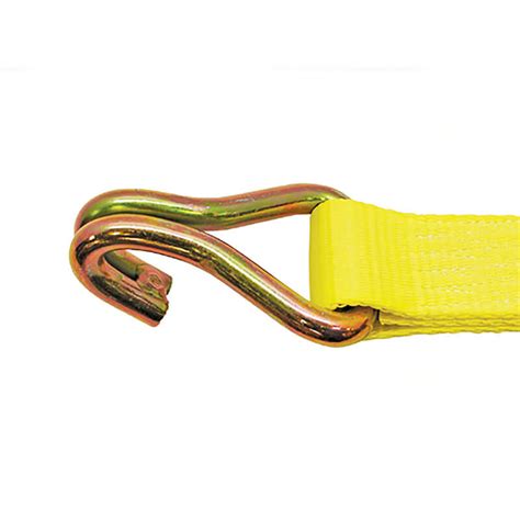 3″ X 30′ Winch Strap With Item 619 Wire J Hook Assembly Multiprens Usa