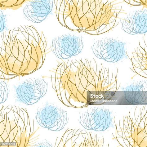 벡터 원활한 패턴 롤링 사막 공장 흰색 바탕에 베이 지 색과 파란색에 텀블 개척시대의 서부에 대한 스톡 벡터 아트 및 기타 이미지 개척시대의 서부 건조한 공 스포츠