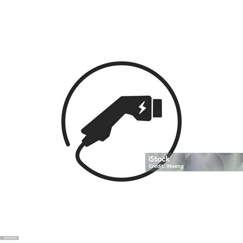Ev 충전기 커넥터 아이콘 전기 자동차 충전 플러그 기호 벡터 전기 자동차 대체 연료 차량에 대한 스톡 벡터 아트 및 기타