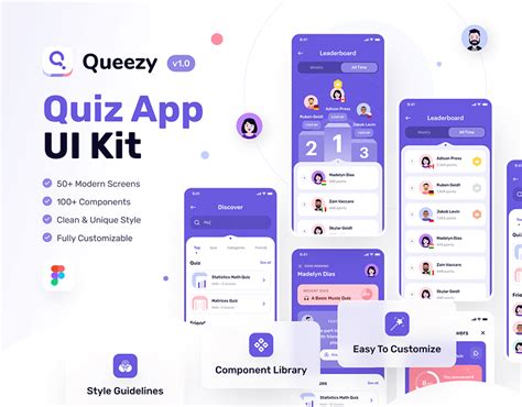 Queezy Quiz App UI Kit Behance