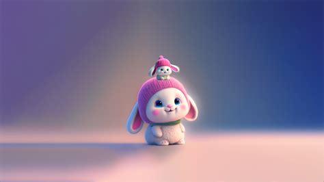 可爱兔子 4k 萌萌的 风景静态壁纸 静态壁纸下载 元气壁纸