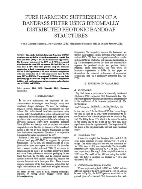 Bpf Binomial Pdf Filter Signal Processing Electrical Engineering