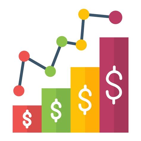 Premium Vector Growth Graph Flat Illustration