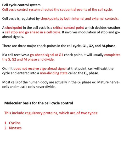 Cell Cycle Control System Pdf Cell Cycle Meiosis