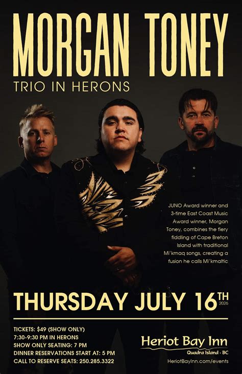 Morgan Toney Trio In Herons Heriot Bay Inn Top Quadra Island Hotel