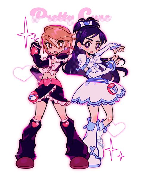 Misumi Nagisa Yukishiro Honoka Cure Black And Cure White Precure