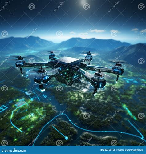 Drone Hovering Over A Binary Code Landscape A Three Dimensional