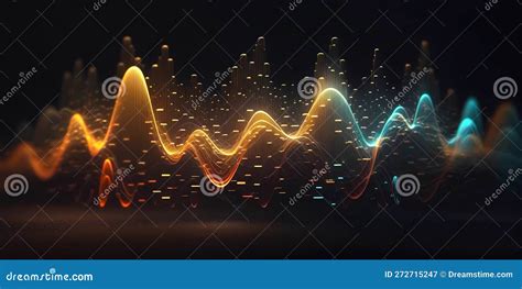 Pulse Wave Background Visualization Of Sound Waves Abstract Digital