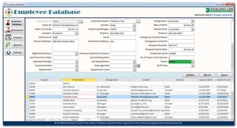 Employee Database Tool Business Version